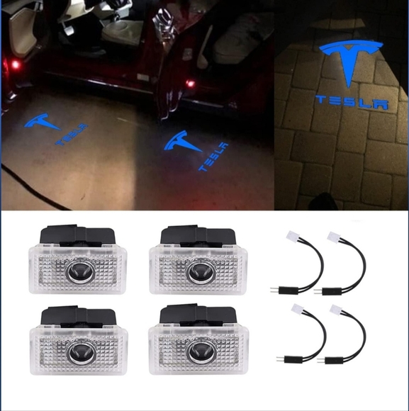 Other | New Tesla Car Door Projector Courtesy Lights For Model 3ysx ...